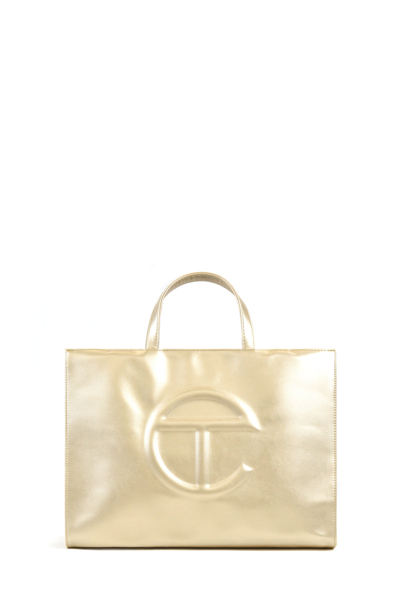 Telfar Medium Shopping Bag, Gold – SOOP SOOP